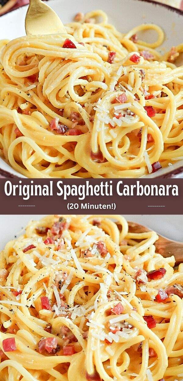Original Spaghetti Carbonara (20 Minuten!) - Leckere Ideen