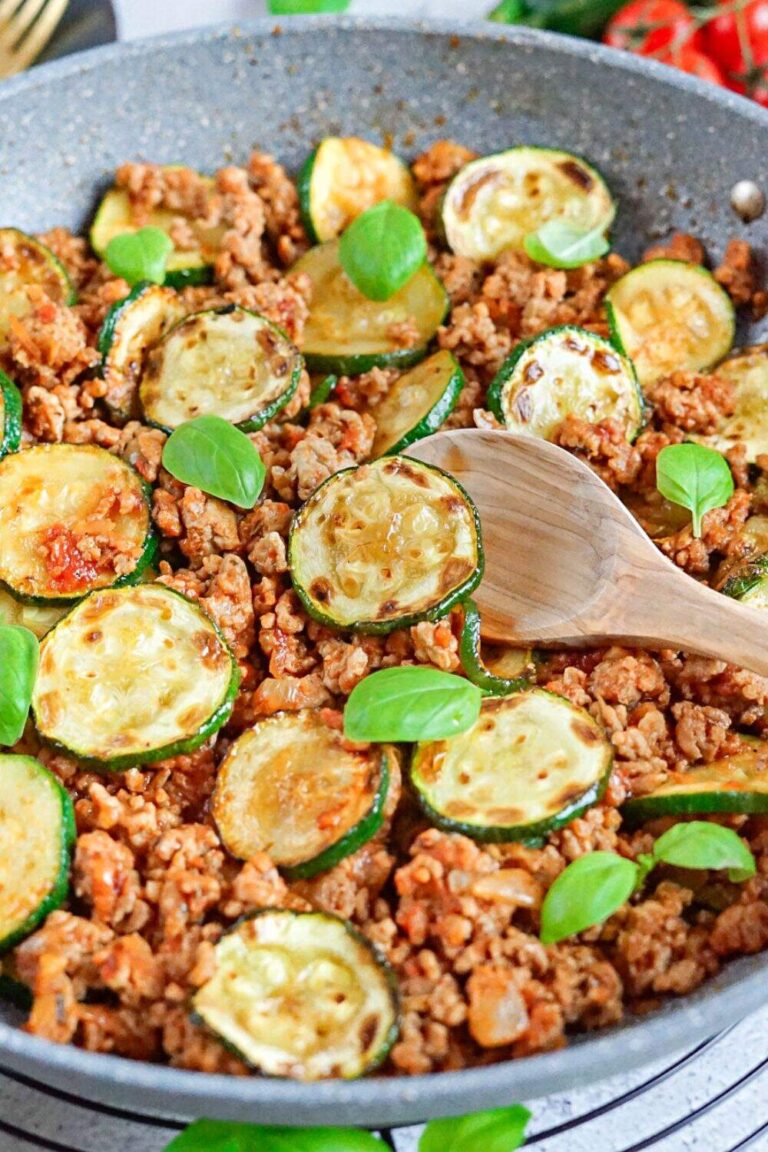 Zucchini-Hack-Pfanne Rezept (20 Minuten!) - Leckere Ideen